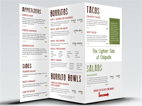 Chipotle Menu Reimagined Behance