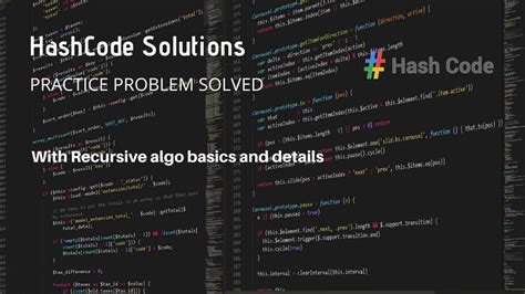 Hashcode Practice Problem Solved Youtube