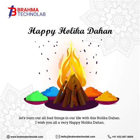Brahma Technolab On Twitter Lets Burn Our All Bad Things In Our Life With This Holika Dahan