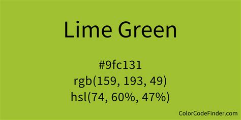 Lime Green Color Code Is 9fc131