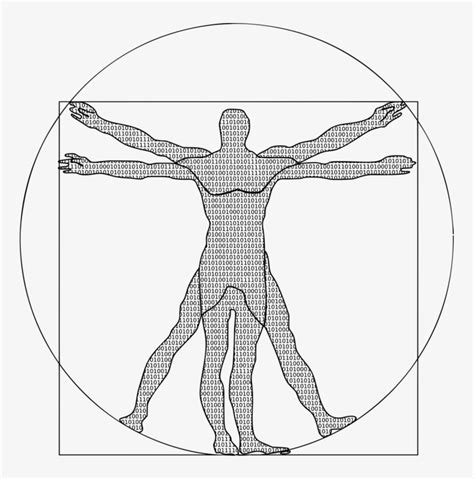 Vitruvian Man T Shirt Binary Number Binary Code Vitruvian Man Png