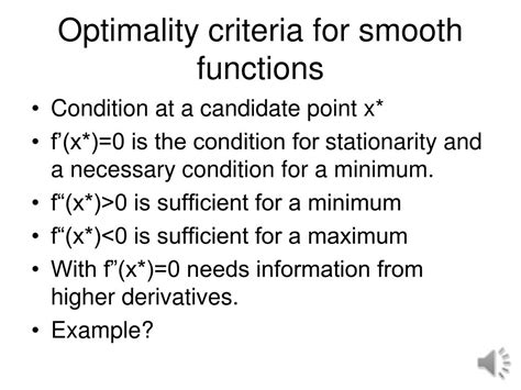 Ppt Optimality Conditions For Unconstrained Optimization Powerpoint Presentation Id2956802