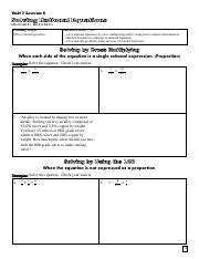 Solving Rational Equations BW Pdf Unit Lesson MA AR MA AR Learning