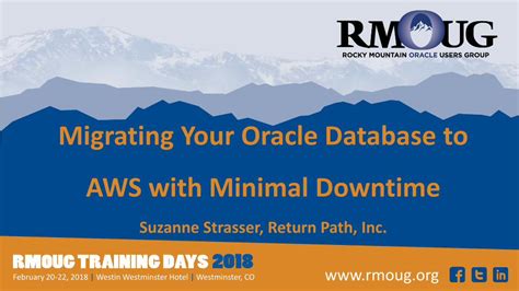 Pdf Migrating Your Oracle Database To Aws With Minimal Downtime