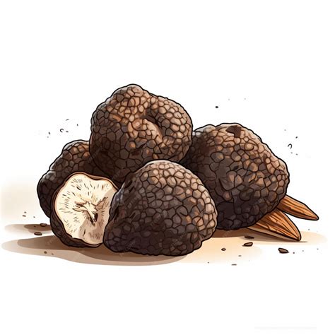 Trufas 2d Ilustración Vectorial De Dibujos Animados En Fondo Blanco