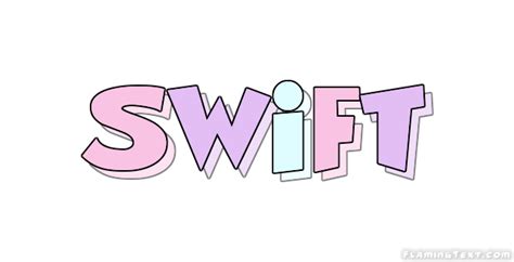 Swift Лого Бесплатный инструмент для дизайна имени от Flaming Text