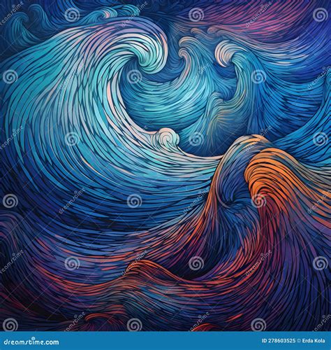 Generative Ai Illustrations Gravity Gravitational Waves Concept Physical Wave And Technology