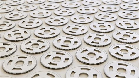 크롬 기어 중립 스튜디오 조명 아래에서 그리드를 균일 하 게 포장된 3차원 형태에 대한 스톡 사진 및 기타 이미지 3차원 형태 강철 개념 Istock