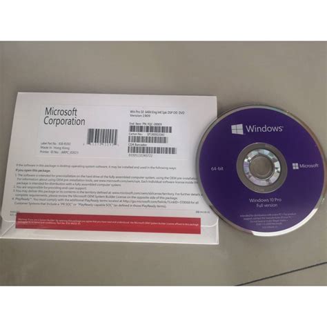 Win Pro 10 64Bit Eng Intl 1pk DSP OEI DVD FQC 08929 Shopee Thailand
