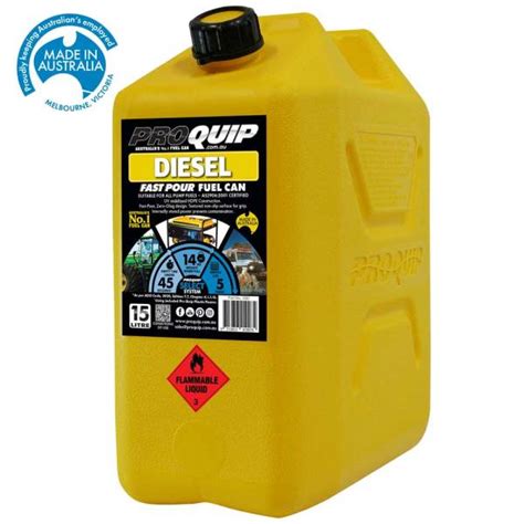 15l Plastic Fast Pour Fuel Can Diesel Yellow Best Fuel Can