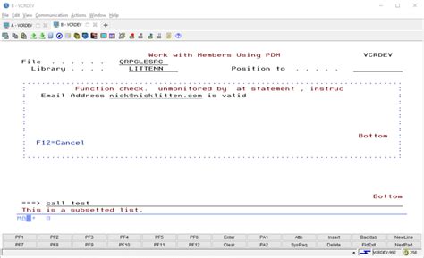 Example Rpg Email Validation Program Sqlrpgle Ile Nick Litten Ibm