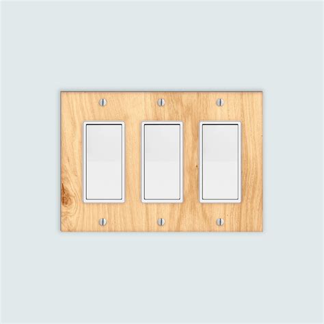 Customizable Triple Rocker Light Switch Cover Rectangle Glowforge Shop