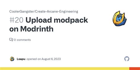 Upload Modpack On Modrinth Issue CoolerGangster Create Arcane Engineering GitHub