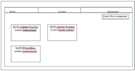 Wireframe Of Lecturer Assignment Page Download Scientific Diagram