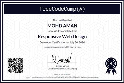 Mohd Aman On Linkedin Webdevelopment Responsive Freecodecamp