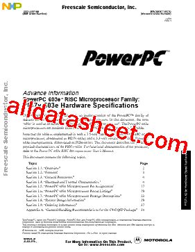 IBM PPC EV XX XXX X Datasheet PDF NXP Semiconductors