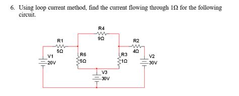 Solved 6 Using Loop Current Method Find The Current