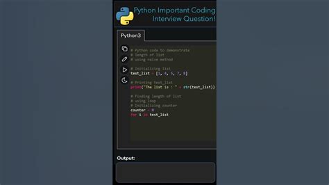 Youtube Short Python Interview Question 3 Youtube