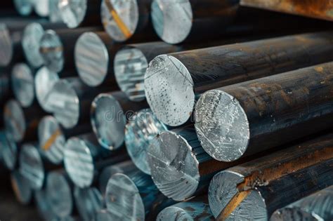 Close Up Of Metal Rods In Industrial Setting Neural Network Ai Generated Stock Image Image Of