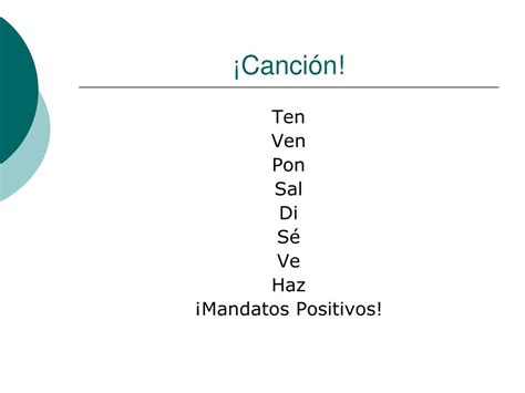 Ppt Mandatos Afirmativos En Tú Affirmative Tú Commands Powerpoint Presentation Id 5453589