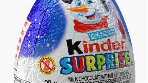 Kinder Surprise Christmas Chocolate Egg 3d Model 19 3ds Blend C4d Fbx Max Ma Lxo Obj