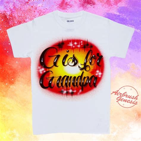 Airbrush T Shirt Script Name Etsy