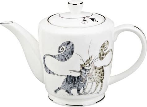 Заварочный чайник из фарфора «Котики