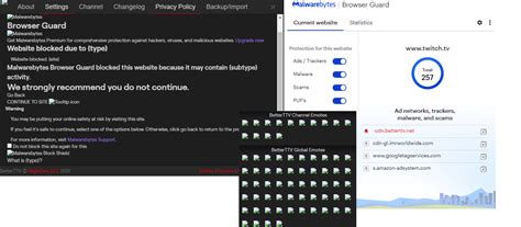 Why Is Malwarebytes Browser Guard Blocking Betterttv This Must Be False Positiveplease Fix