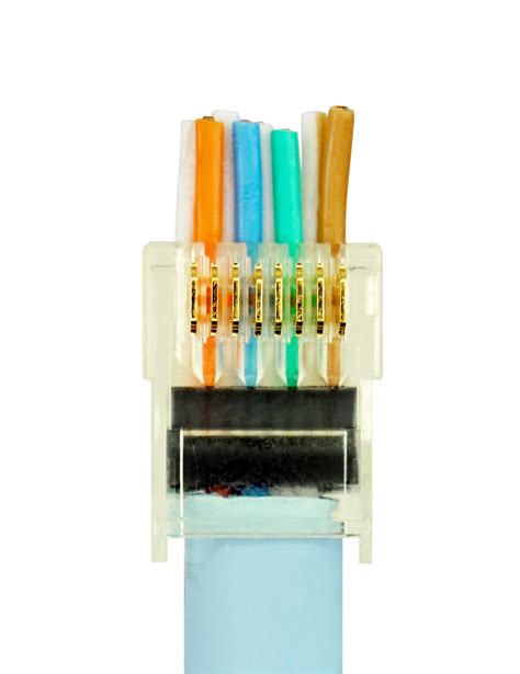 Simply45® Cat7a Stp Pass Through Rj45 Plug Connectors Data Argosy