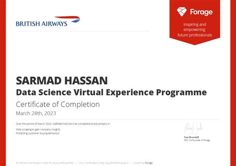 Sarmad Hassan Auf Linkedin Alhamdulillah I Have Completed My Data Science Virtual Experience