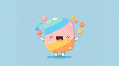 Cute Candy Chibi Picture Cartoon Happy Drawn Characters Stock Image Image Of Candy Preschool