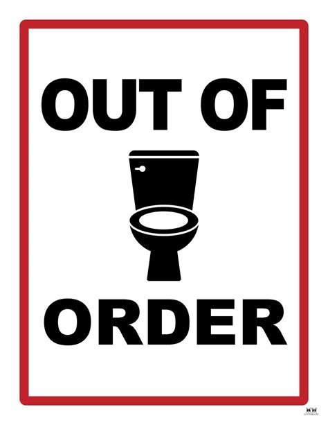 Out Of Order Signs FREE Printable Signs PrintaBulk