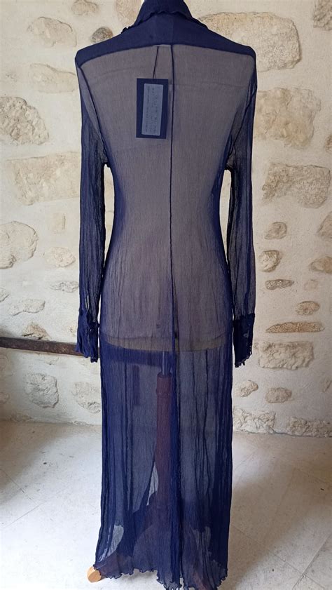 Plein Sud Sheer Silk Long Maxi Cardigan Amorosa Vintage