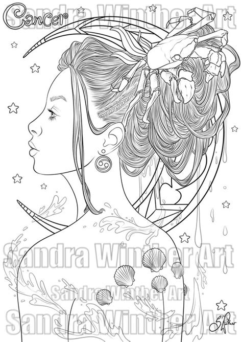 Zodiac Coloring Pages Cancer