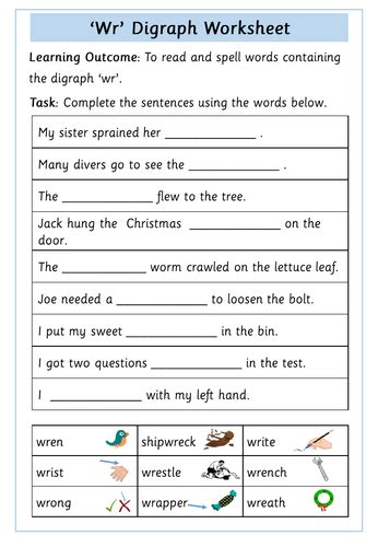 Wr Digraph Teaching Resources