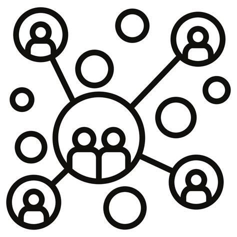 clustering icon line vector illustration 37328743 vector art at vecteezy