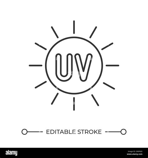 Uv Radiation Linear Icon Stock Vector Image And Art Alamy