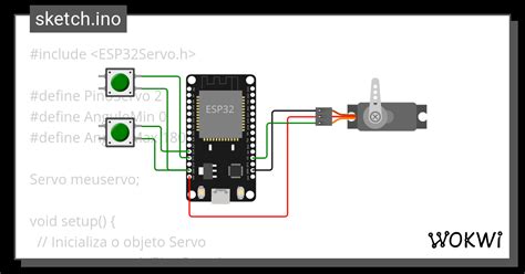 Servo Com 2 Botões Alternativo Wokwi Esp32 Stm32 Arduino Simulator