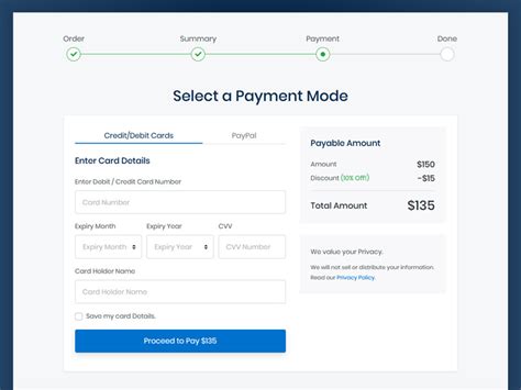 Select A Payment Mode By Harnish Design On Dribbble
