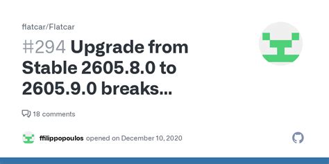 Upgrade From Stable To Breaks Kubernetes Running With Docker Container Runtime