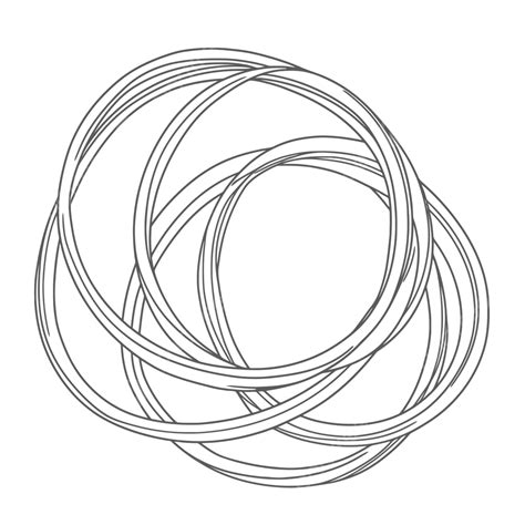 원형 윤곽선 스케치에 배열된 다양한 고리 그리기 벡터 팔찌 그리기 팔찌 개요 팔찌 스케치 Png 일러스트 및 벡터 에