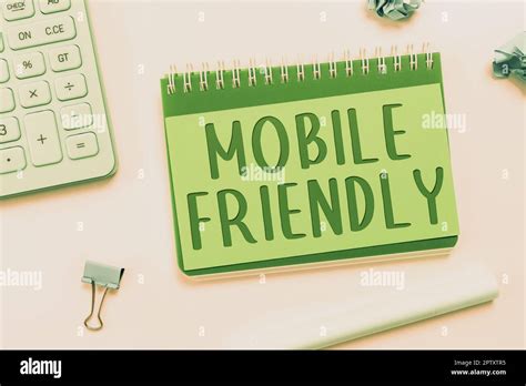 Writing Displaying Text Mobile Friendly Business Approach Website Is Designed To Display On A