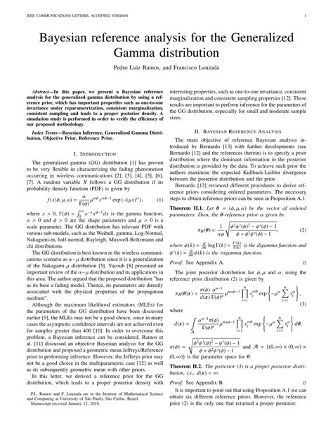 Pdf Bayesian Reference Analysis For The Generalized Gamma Distribution