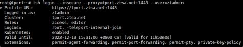 Tsh Login Proxy Doesnt Take The Port Always Try To Connect To 1443 · Issue 19292