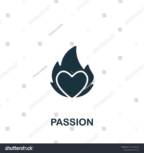 Passion Icon Monochrome Simple Icon Templates Stock Vector Royalty