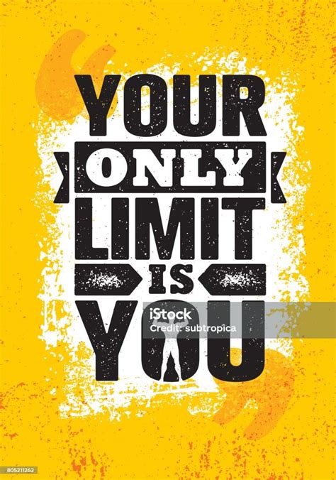 유일한 한계는 당신입니다 영감을 크리에이 티브 동기 부여 견적 포스터 템플릿 벡터 인쇄 술 배너 디자인 컨셉 포스터에 대한 스톡 벡터 아트 및 기타 이미지 Istock