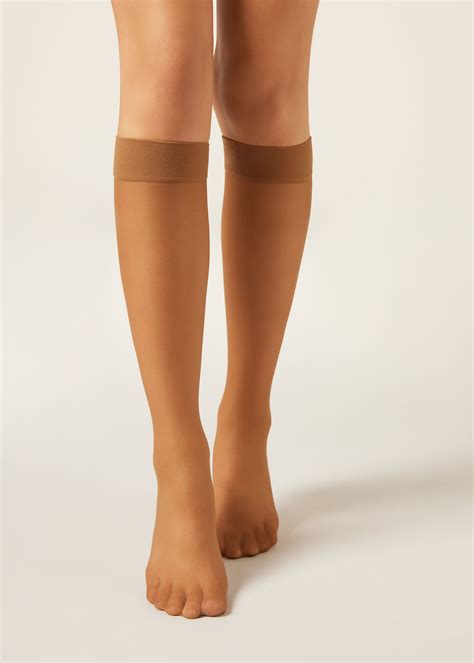 20 Denier Comfort Cuff Knee Highs Sheer Knee High Socks Calzedonia