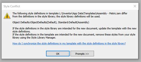 Solved Style Library Errors When Making A Metric Assembly Template Autodesk Community