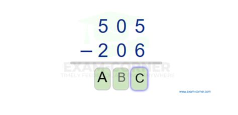 Add And Subtract Written 3 Digit Differences With Zeros Exam Corner