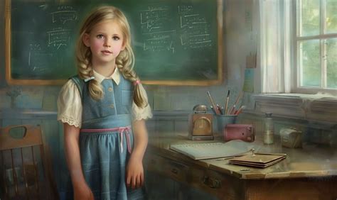 Download Ai Generated Schoolgirl Classroom Royalty Free Stock Illustration Image Pixabay